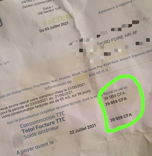 Des habitants de Nord-Foire refusent de payer les factures de la Sen ...